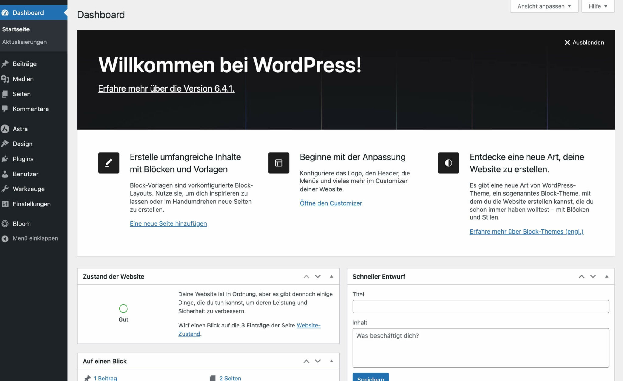WordPress Backend - Leitfaden zum WordPress Admin-Bereich